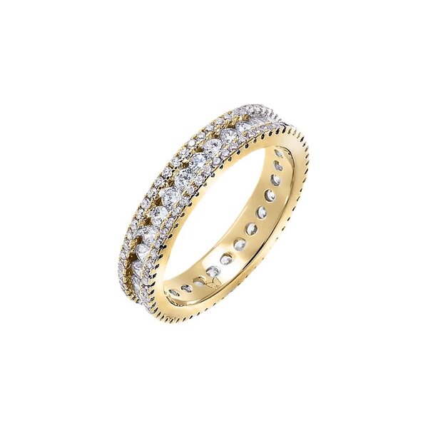 Adina Eden - Thin CZ Pavé And Round Eternity Ring - Military & First ...