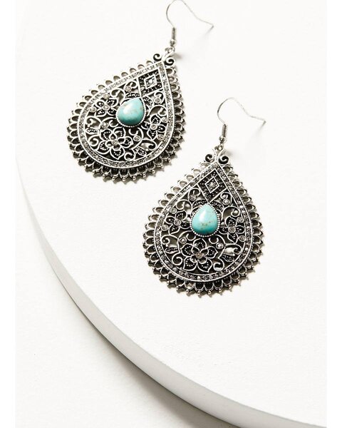 Shyanne - Women's Bisbee Falls Silver Teardrop Earrings - Military ...