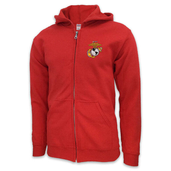 Marines Gear - USMC EGA Logo Full Zip (Red) - Military & First ...