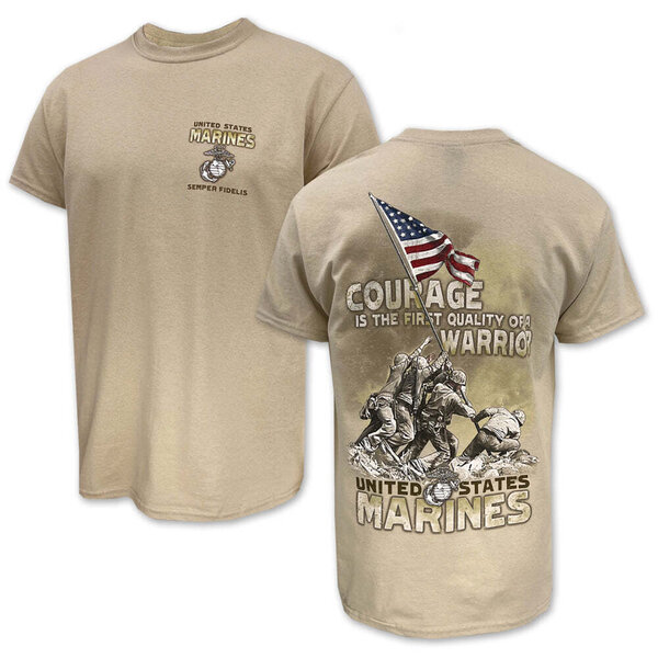Marines Gear - Marines Courage Warrior T-Shirt (Sand) - Military ...