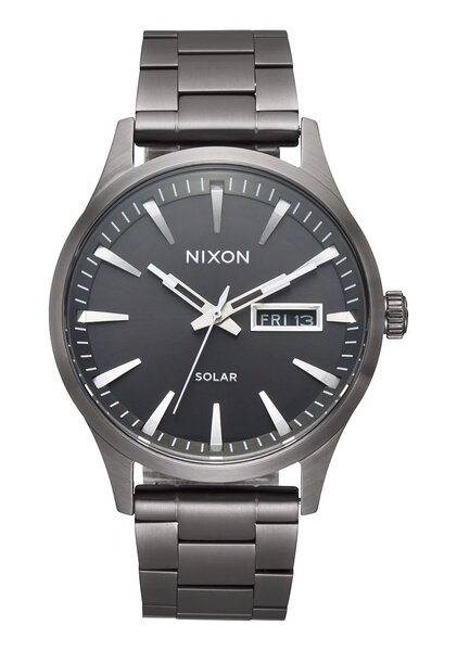 Nixon - Sentry Solar Stainless Steel Watch - Military & Gov't Discounts ...