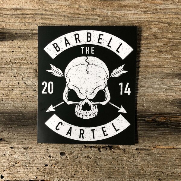 The Barbell Cartel - Skull & Arrow 3x4 Sticker - Black - Military ...