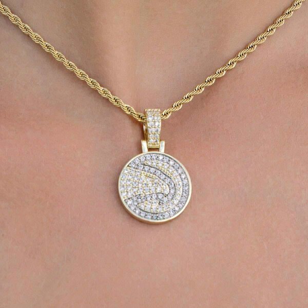 The GLD Shop - Atlanta Hawks Official NBA Micro Logo Pendant - Military ...