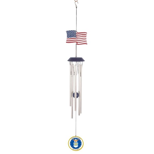 Air Force Gear - Air Force Seal USA Flag Wind Chimes - Military & First ...