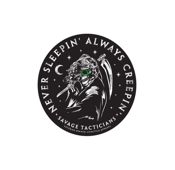 Savage Tacticians - Creepin Sticker - Military & First Responder ...