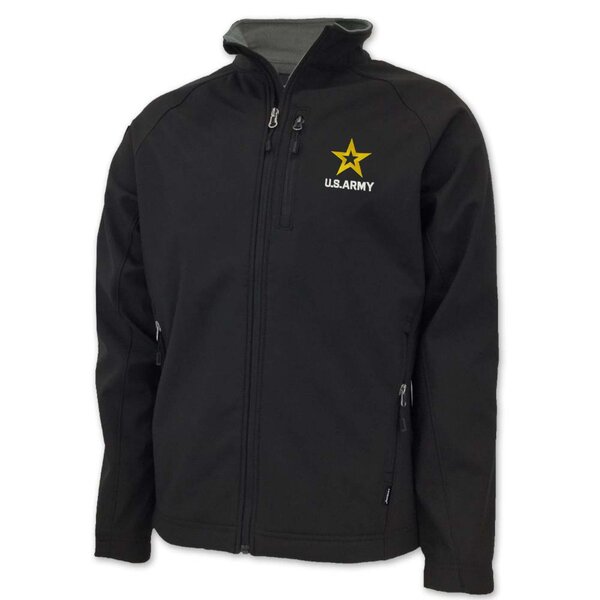 Army Gear - Army Soft Shell Jacket (Black) - Military & First Responder ...