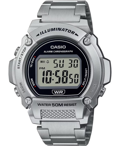 Casio - Men's Illuminator Stainless Digital Bracelet Watch - Military ...