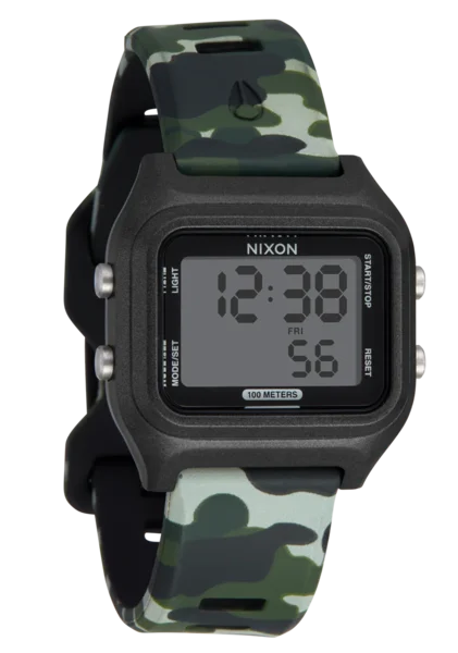 Nixon - Men's 36.5mm Ripper Watch - Black / Camo - Military & Gov't ...