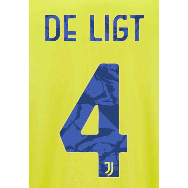ProSoccer - Juventus 2021/22 Third De Ligt #4 Jersey Name Set ...