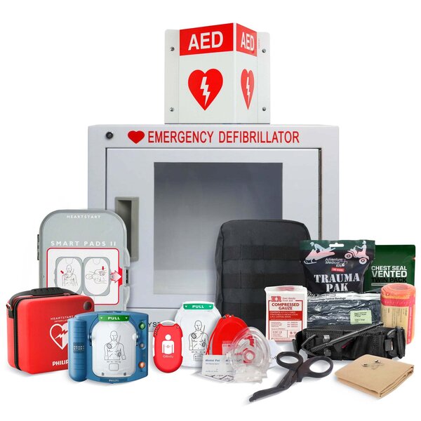 MediTac Kits - First Aid Kit with Philips AED - Defibrillation Pads ...