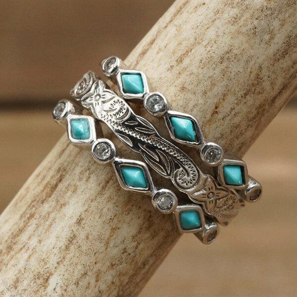 Antler Rings - The Tulum & Silver Falls Stacker Set - Military & First ...