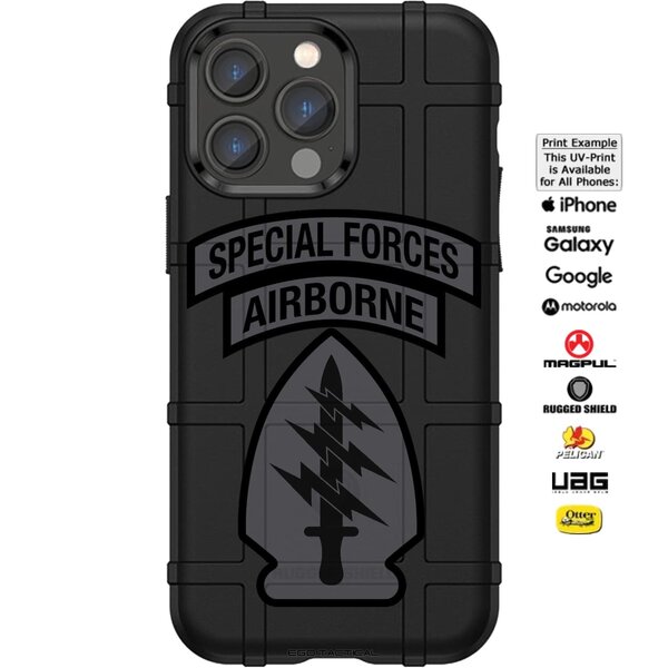 EGO Tactical - Special Forces, Airborne Grey Subdued Tab Patch Custom Printed Case Design for ...